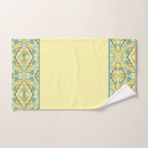 Teal and Lemon Pattern Bath Towel Set | Zazzle