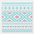 Teal and Pink Aztec Tribal Pattern Wallpaper | Zazzle