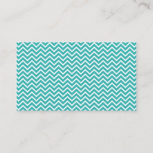 Teal and Turquouise Chevron Nautical Anchor Business Card | Zazzle