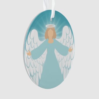 Teal Angel Ornament | Zazzle