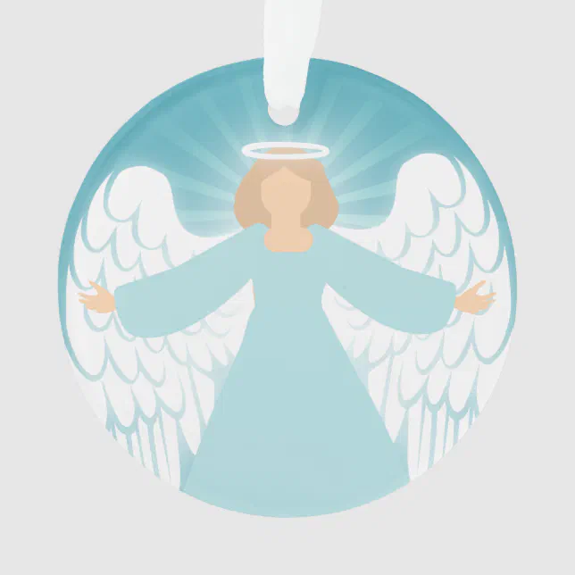Teal Angel Ornament | Zazzle