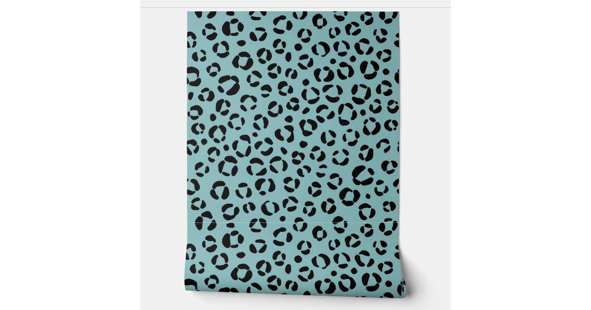 Teal Animal Print Wallpaper | Zazzle