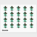 Teal Awareness Ribbon on Cross Classic Round Sticker | Zazzle