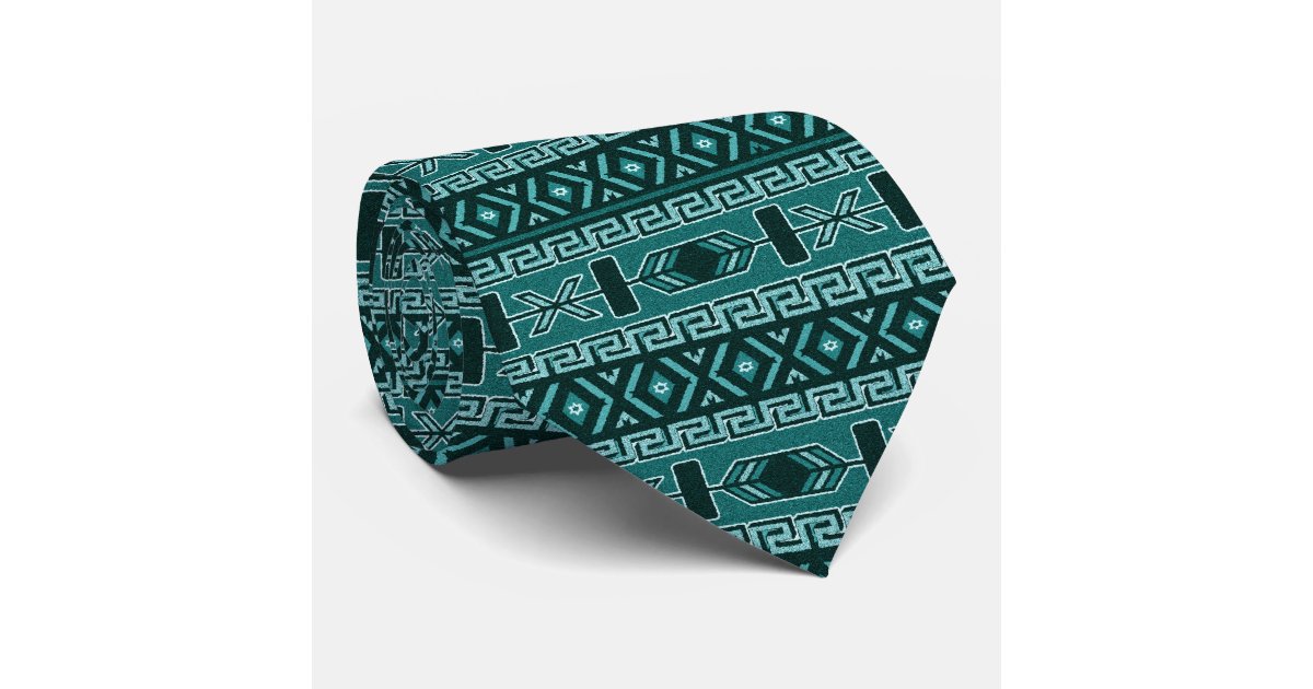 Teal Aztec Pattern