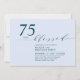 Teal & Blue | 75 Years Loved 75th Birthday Party Invitation | Zazzle