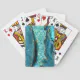 Teal Blue Gold Glitter Turquoise Playing Cards | Zazzle
