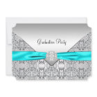 Teal Blue Graduation Party Invitation | Zazzle