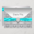 Teal Blue Graduation Party Invitation | Zazzle