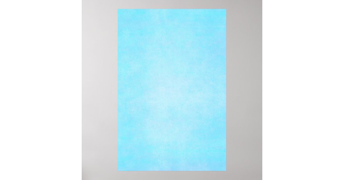 Teal Blue Light Watercolor Template Blank Poster | Zazzle