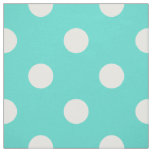 Teal Polka Dot Fabric | Zazzle
