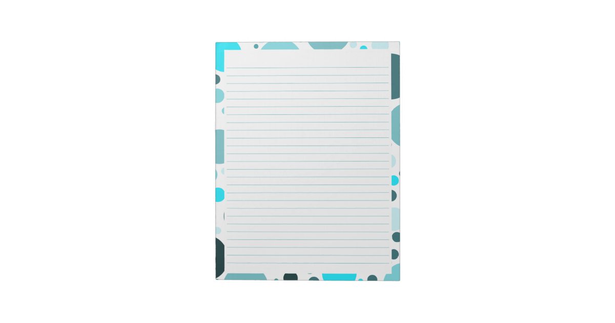 Teal Blue Polka Dots Notepad | Zazzle