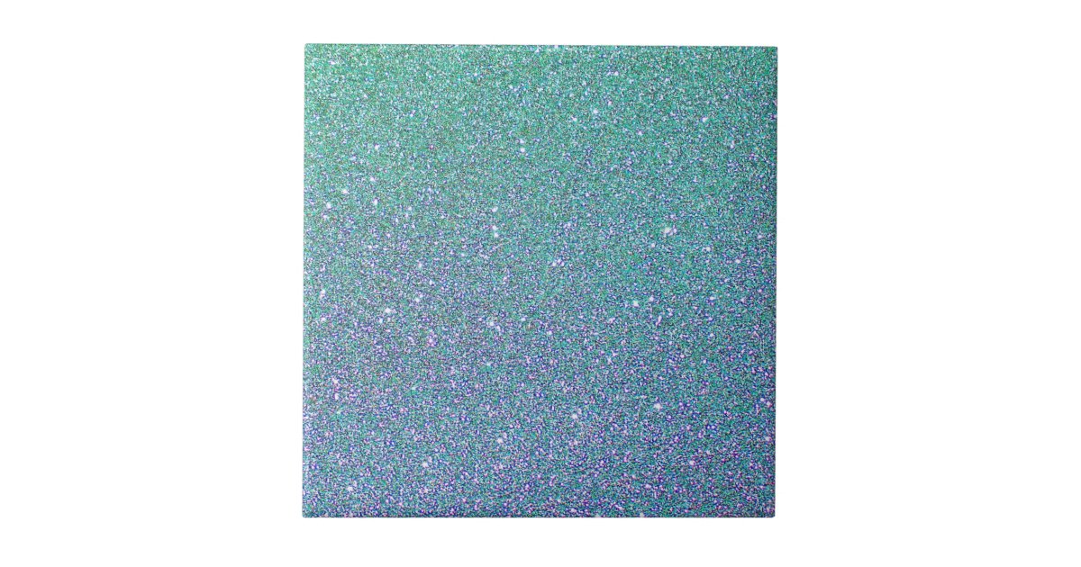 Teal Blue Sparkle Glitter Texture Pattern Ceramic Tile | Zazzle