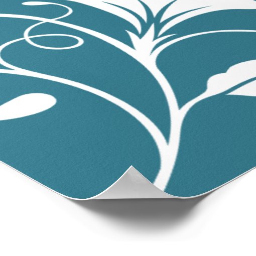 Teal Blue Square Wedding Reception Seating Chart | Zazzle