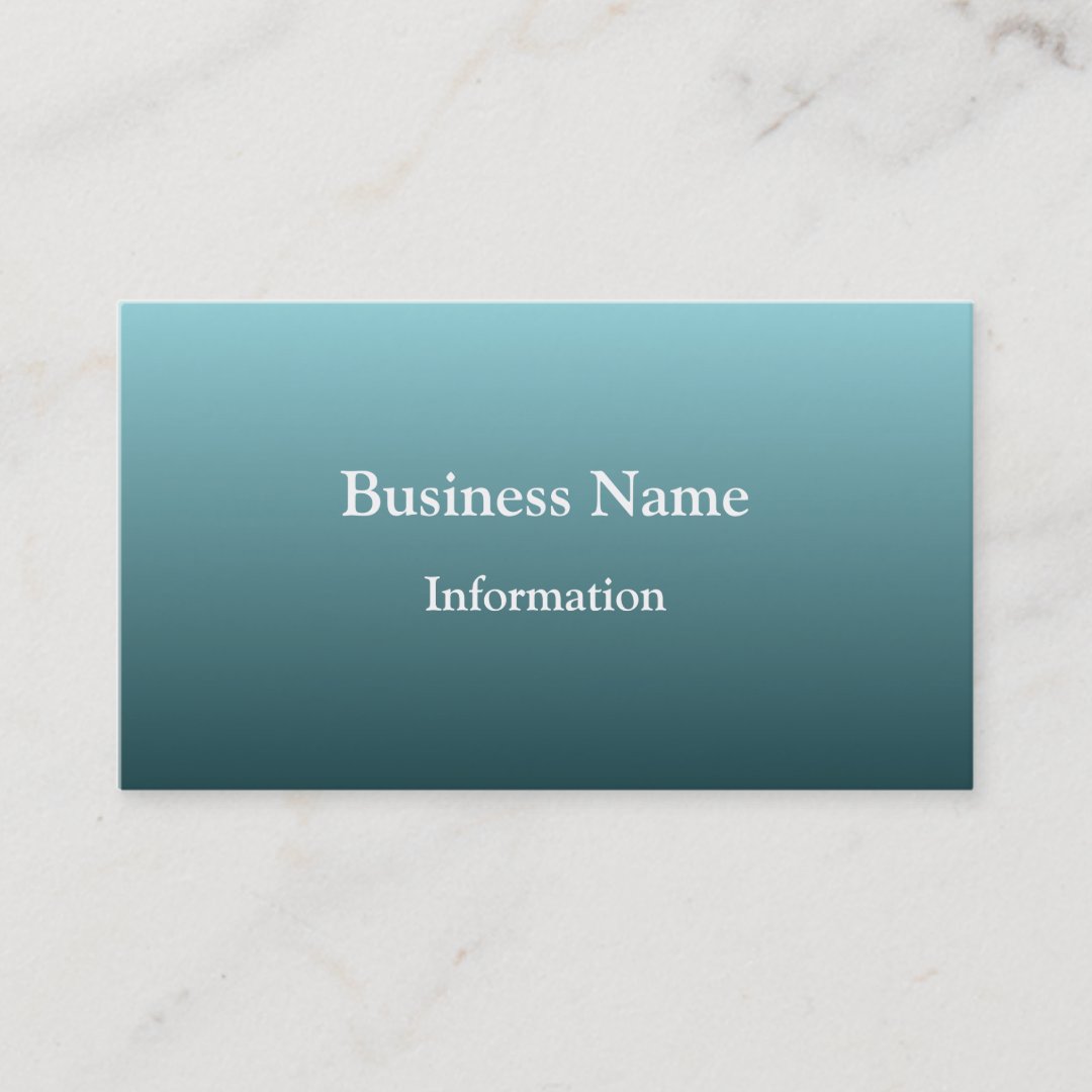 Teal Business Card | Zazzle