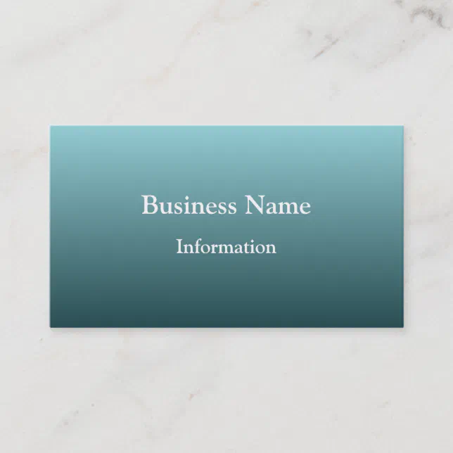 Teal Business Card | Zazzle