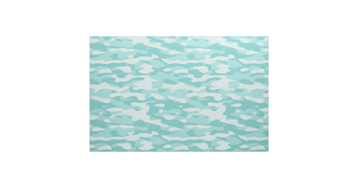 Teal Camo Fabric | Zazzle