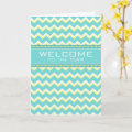 Teal Chevron Employee Welcome to the Team Card | Zazzle