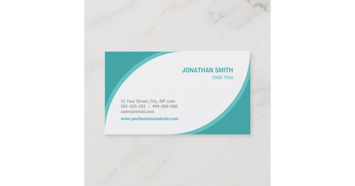 Teal Corners business card | Zazzle