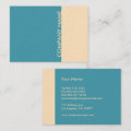 Teal Cream Modern Business Card | Zazzle