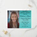 Teal Custom Photo Graduation Celebration Card | Zazzle