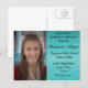 Teal Custom Photo Graduation Celebration Card | Zazzle