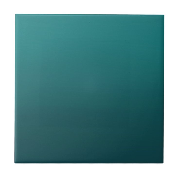 Teal deep dark saturated intense ceramic tile | Zazzle