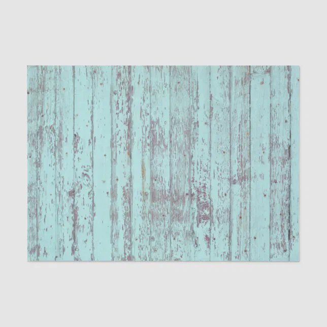 Teal Distressed Rustic Wood Tissue Paper | Zazzle
