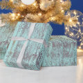 Teal Distressed Rustic Wood Wrapping Paper | Zazzle