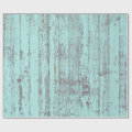 Teal Distressed Rustic Wood Wrapping Paper | Zazzle
