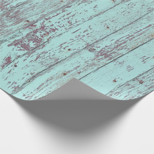Teal Distressed Rustic Wood Wrapping Paper | Zazzle