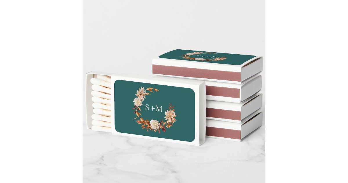 Teal Fall Matchboxes | Zazzle