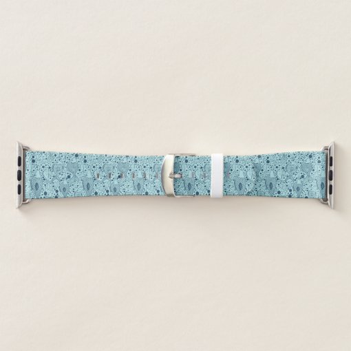 Teal Fish Pattern Apple Watch Band | Zazzle