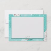 Teal Floral Stationery Note Card | Zazzle