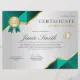 Teal & Gold Certificate Of Achievement Award | Zazzle