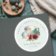 Teal Gold Floral Teacup Bridal Shower Tea Party Classic Round Sticker ...