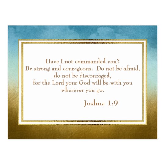 Teal Gold Glitter Christian Bible Verse Postcard | Zazzle.com