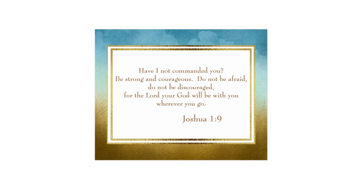 Teal Gold Glitter Christian Bible Verse Postcard | Zazzle.com