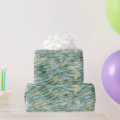 Teal Gold Zebra Print Wrapping Paper | Zazzle