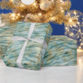 Teal Gold Zebra Print Wrapping Paper | Zazzle