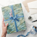 Teal Gold Zebra Print Wrapping Paper | Zazzle