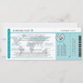 Teal Graduation World Traveler Boarding Pass Invitation | Zazzle
