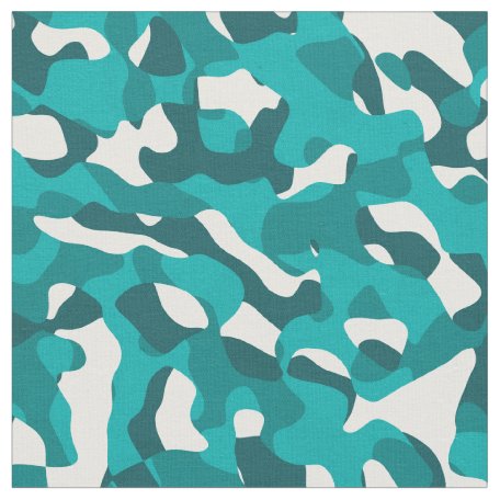 Teal Camo Fabric | Zazzle