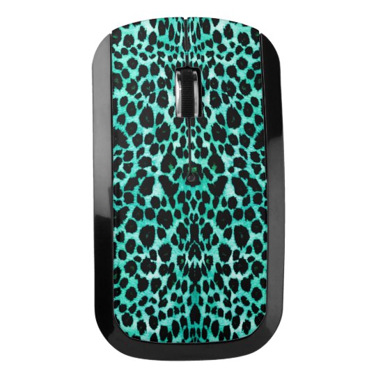 Teal Green Leopard Animal Print Wireless Mouse | Zazzle.com
