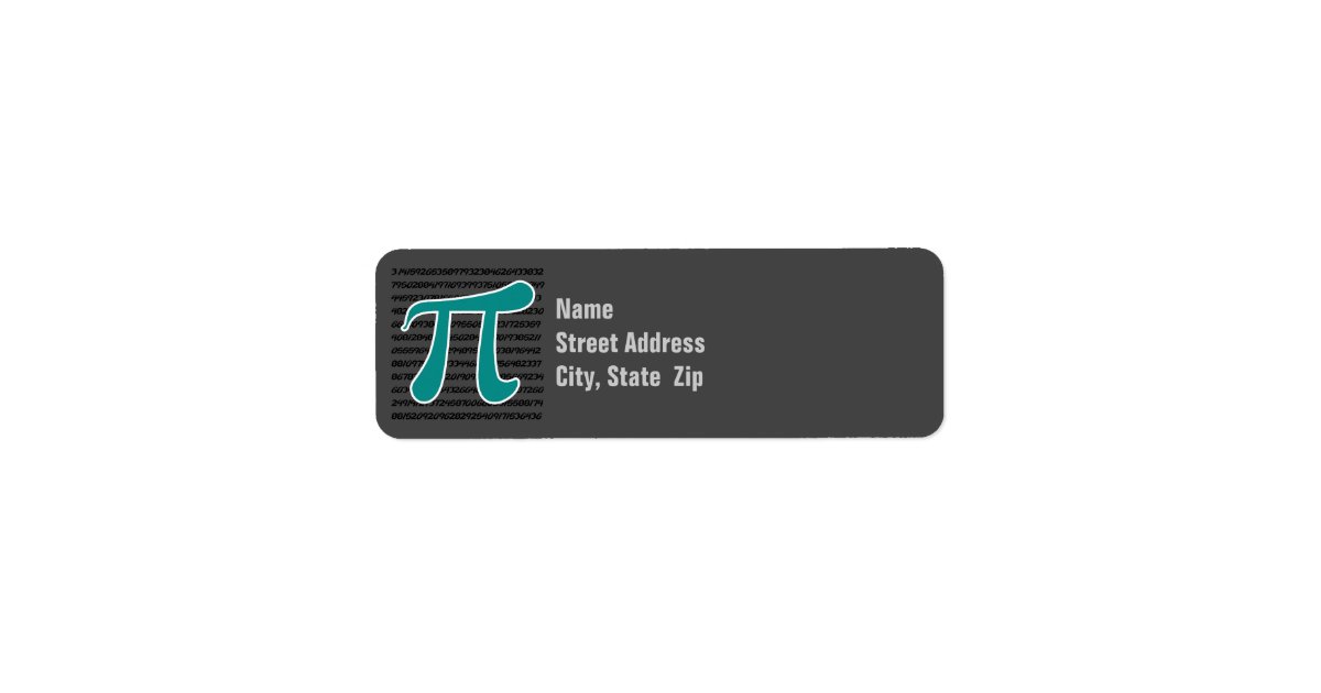 Teal Green Pi symbol Label | Zazzle