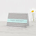 Teal Grey Chevron Business From Group Birthday Card | Zazzle