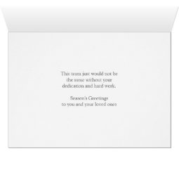 Teal Grey Chevron Employee Season's Greetings Card | Zazzle
