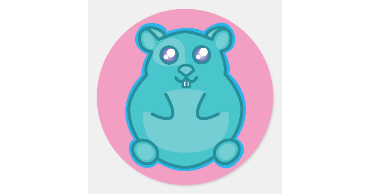 Teal Hamster Sticker | Zazzle