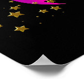 TEAL HOT PINK Banner Birthday Party Celebration Poster | Zazzle