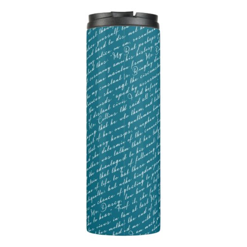 Teal Jane Austen Pride Prejudice Netherfield Ball Thermal Tumbler | Zazzle