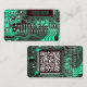 Teal Modern Printed Circuit Board Custom QR Code Business Card | Zazzle